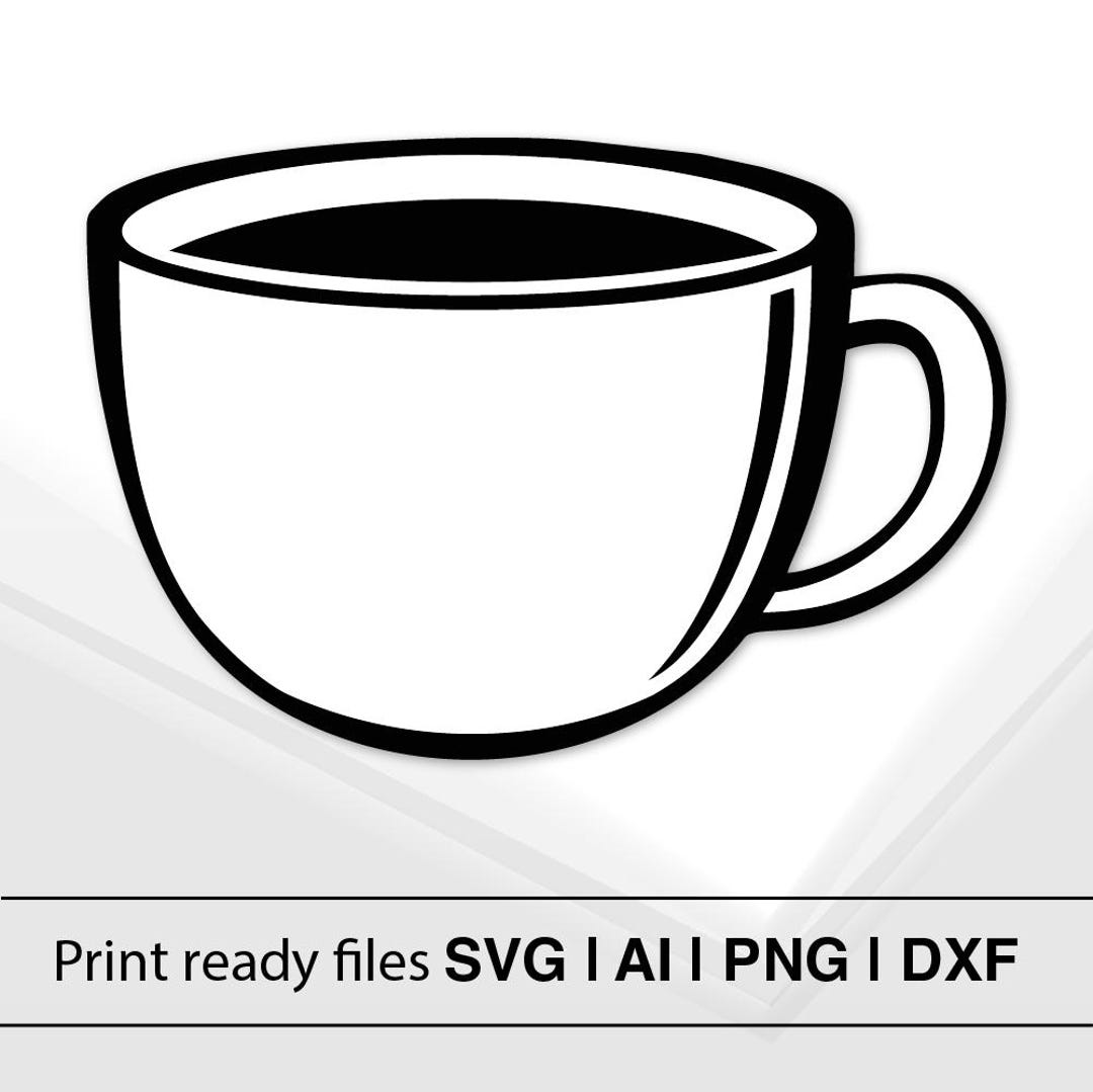 Coffee Cup SVG | Instant Download | Coffee Mug Design | Kitchen Decor ...