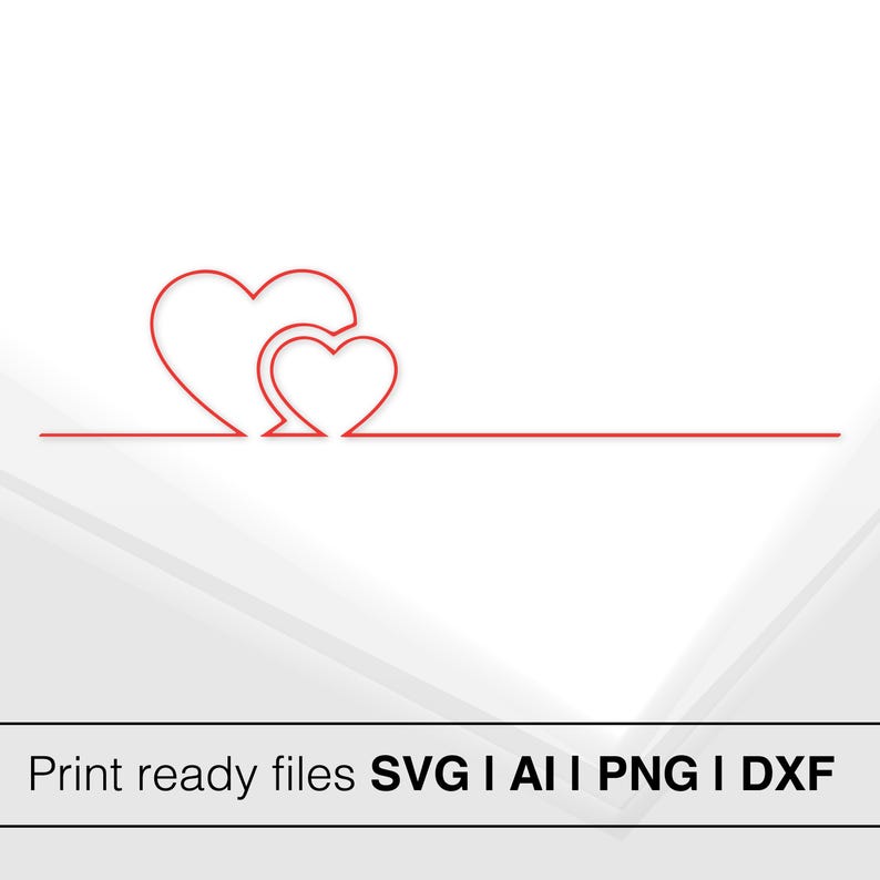Minimalist Heart Line Art | Instant Download | Valentine's Day SVG ...