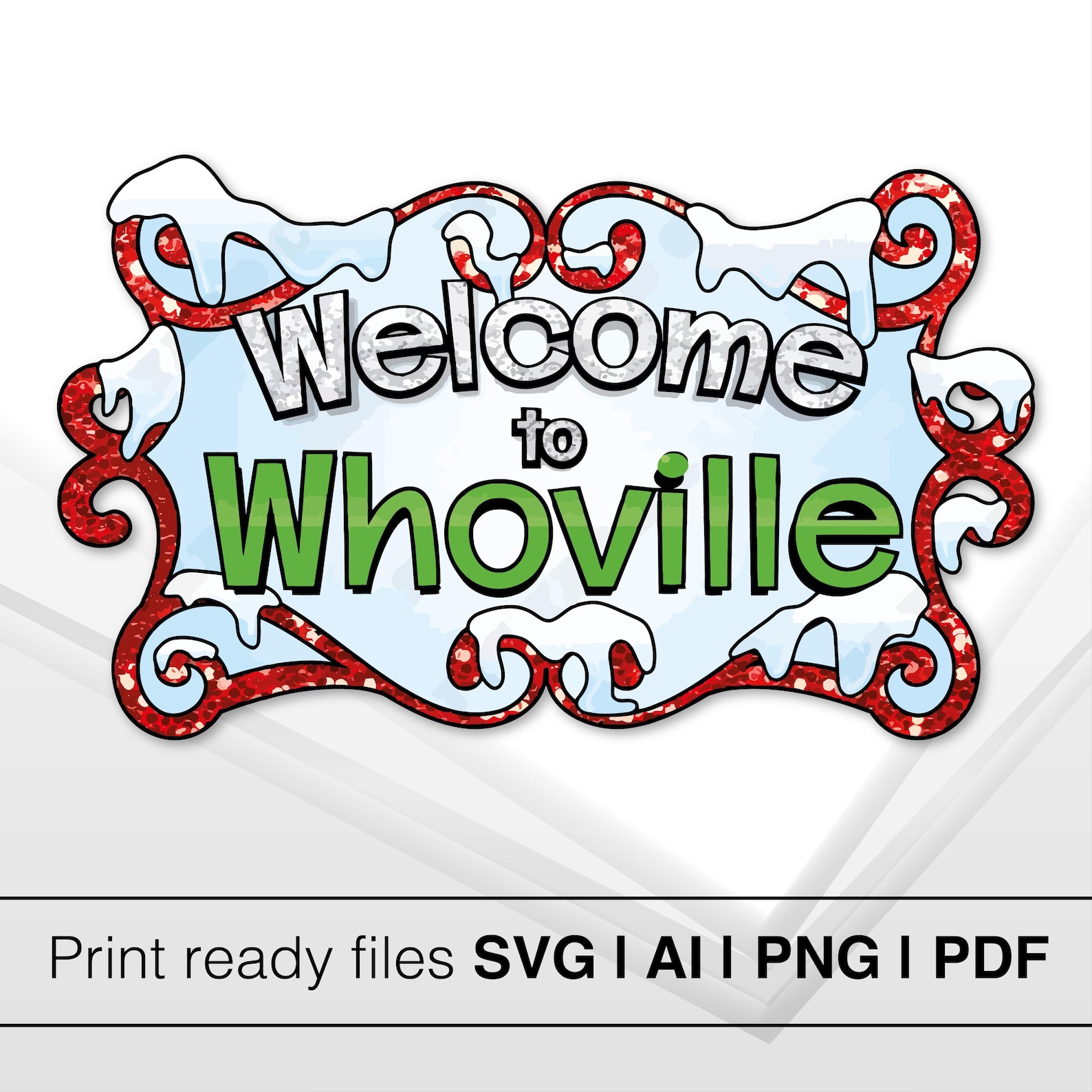 Welcome to Whoville Christmas SVG | Instant Download | Grinch Face ...