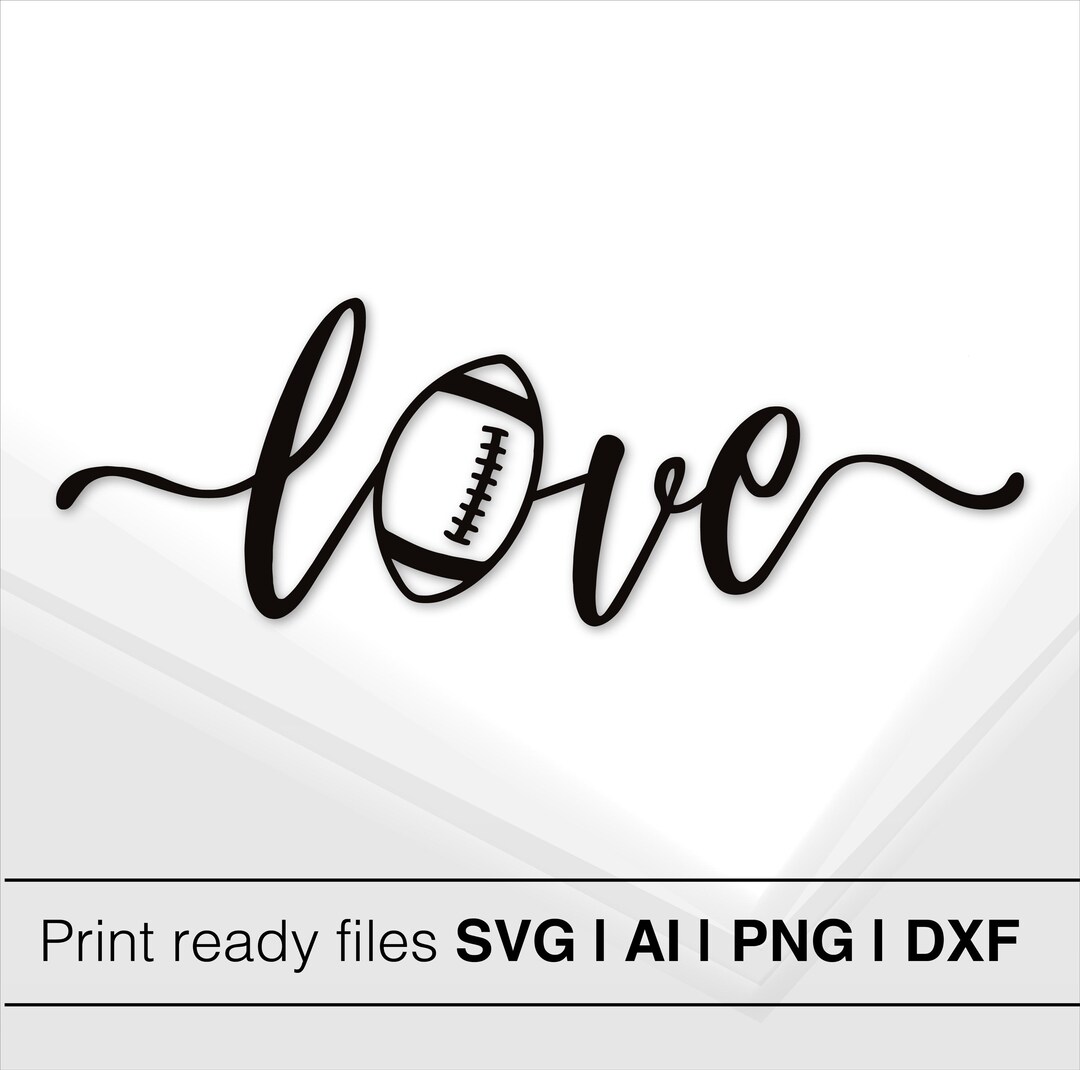 Football Love SVG | Calligraphy Design | Instant Download | Football ...