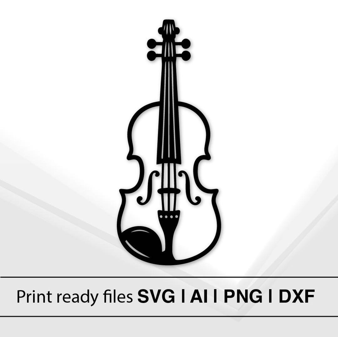 Violin Silhouette | Instant Download | Violin SVG Cut File | Musical ...