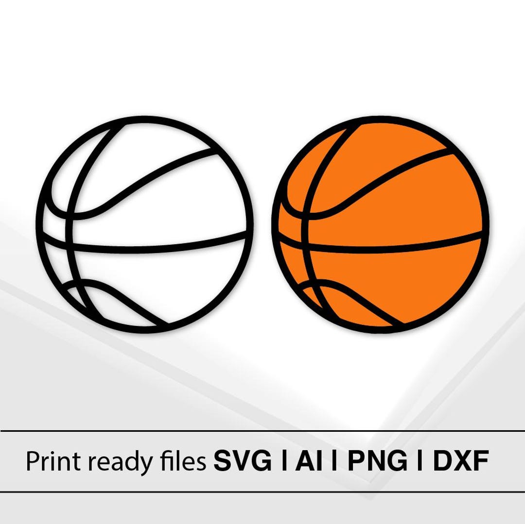 Basketball SVG Clip Art Instant Download Basketball Outline Design ...