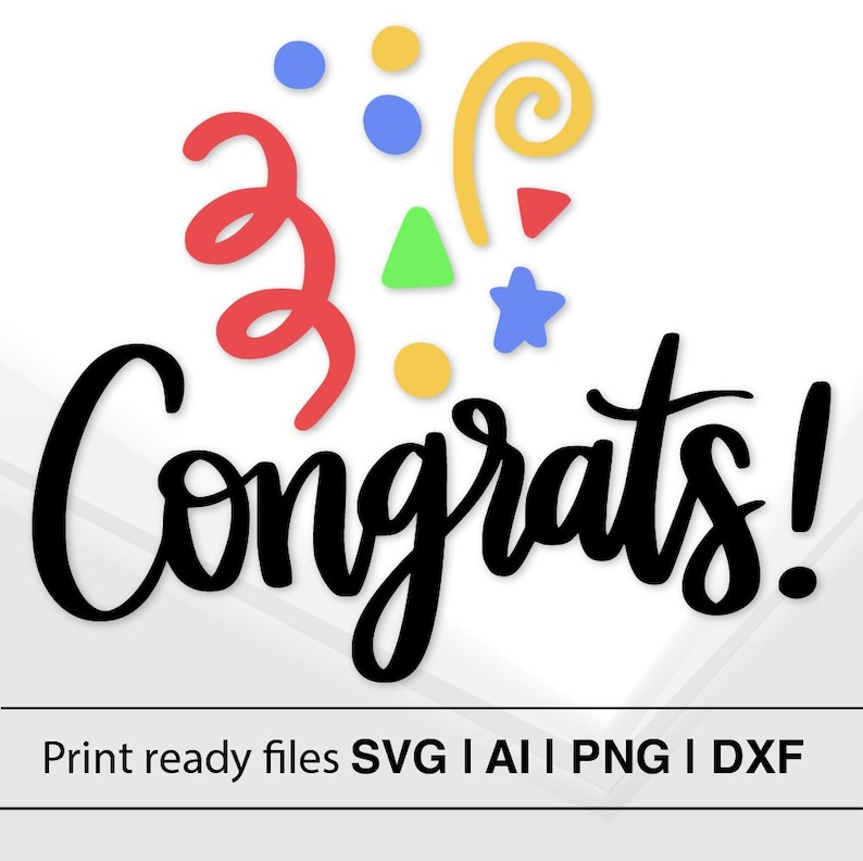 Congratulations SVG | Instant Download | Hand Lettered Congrats SVG ...