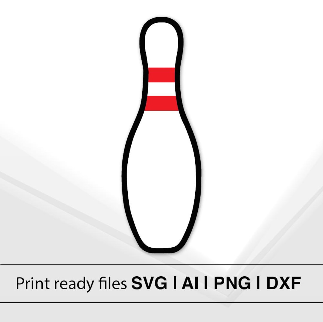 Minimalist Bowling Pin Clipart | SVG Bowling Pin Design | Bowling Decor ...