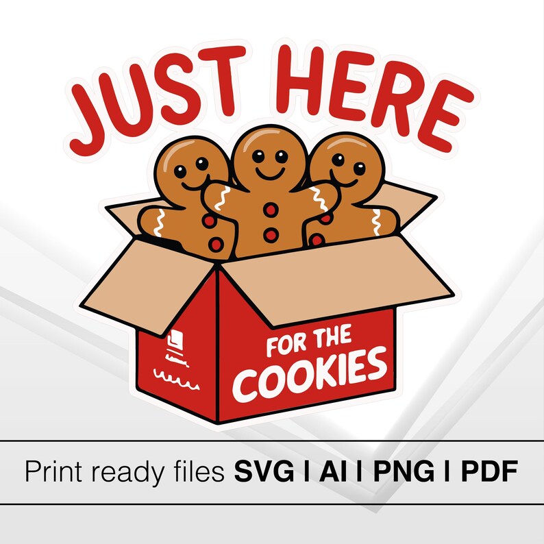 Gingerbread Man Clipart| Cookie Box Clipart | Instant Download | Merry ...
