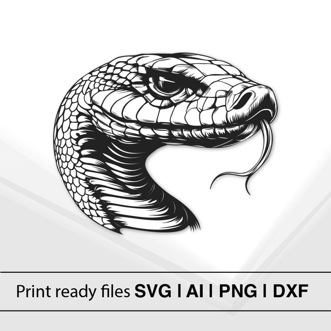 Snake Head Illustration | Reptile Art | Vector Design | Printable File ...