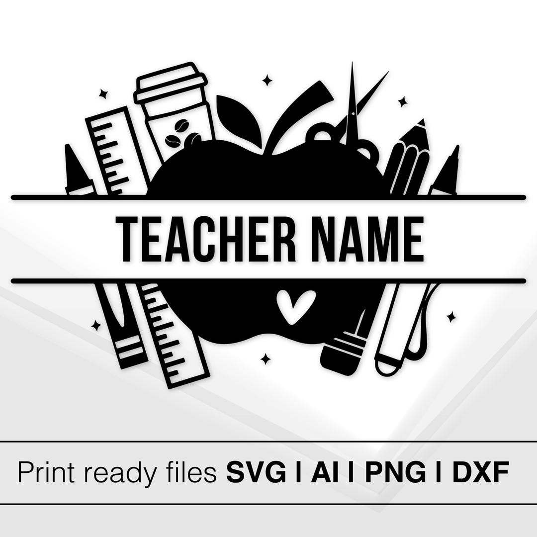 Personalized Teacher Name Template | Instant Download | Apple ...