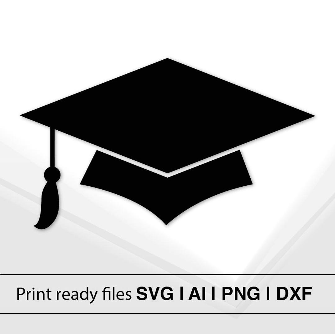 Silueta de birrete de graduación / Descarga instantánea / SVG de ...