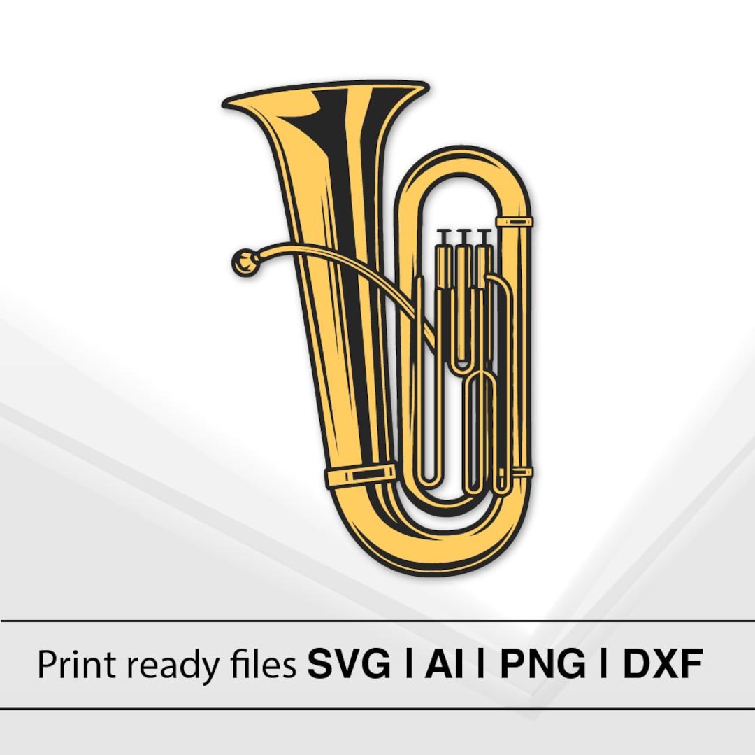 Tuba Clipart | Musical Instrument Art | Brass Instrument Design ...