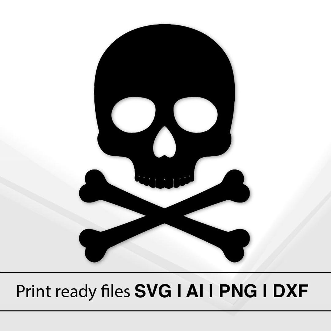 Skull and Crossbones | Pirate Symbol | Instant Download | SVG Cut File ...