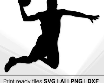 Basketball Dunk SVG | Instant Download | Slam Dunk Clipart | Sports ...