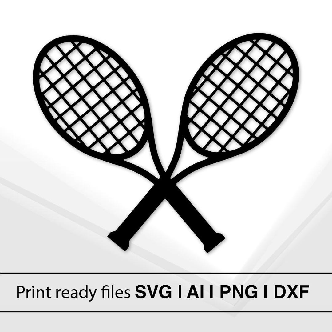 Tennis Racket SVG | Sports Cut File | Instant Download | Tennis Decor ...