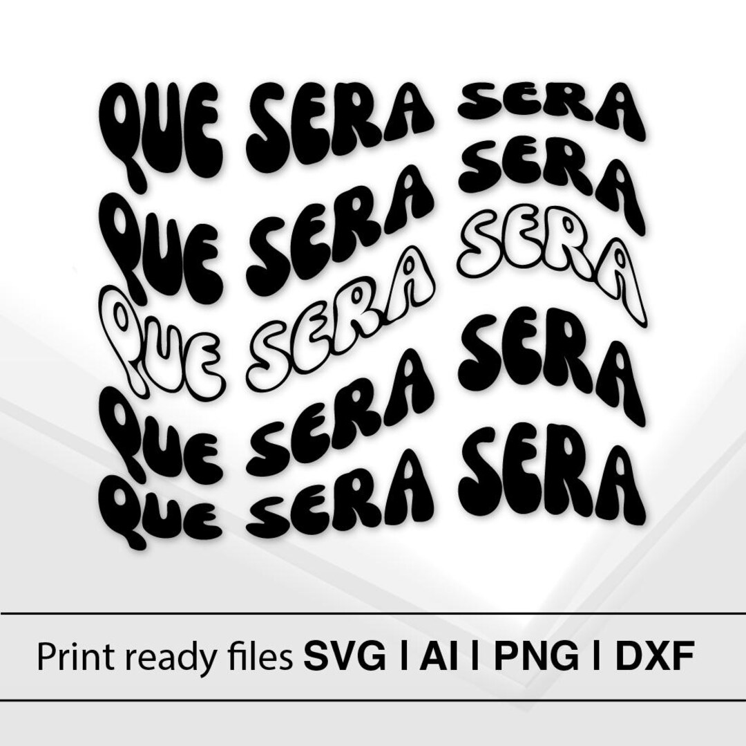 Que Sera Sera Quote Instant Download Black and White Printable Art ...