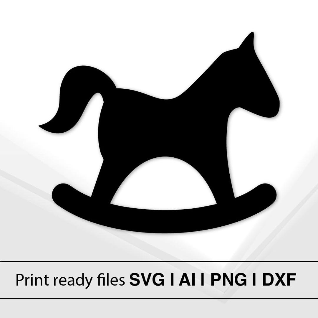 Rocking Horse Silhouette | Wooden Toy Design | Instant Download | Horse ...