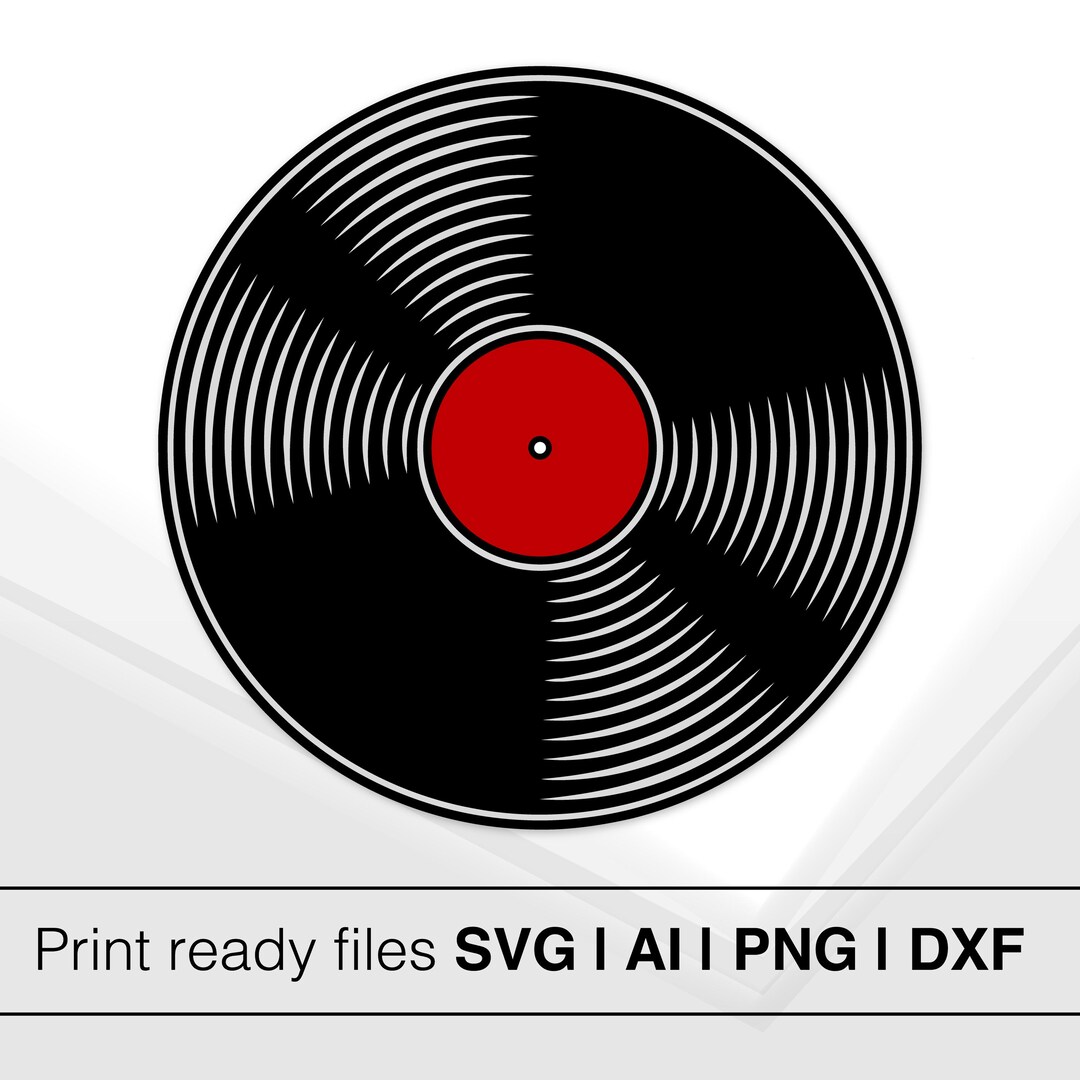 Vinyl Record SVG | Retro Music Clipart | Vintage Record Cut File ...
