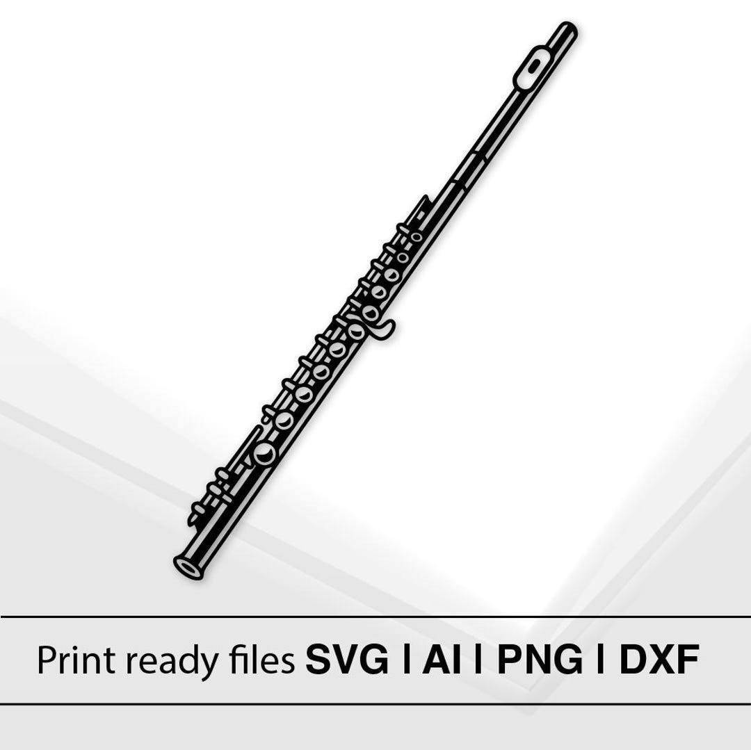 Vector Flute Design | Instant Download | Flute SVG | Musical Instrument ...