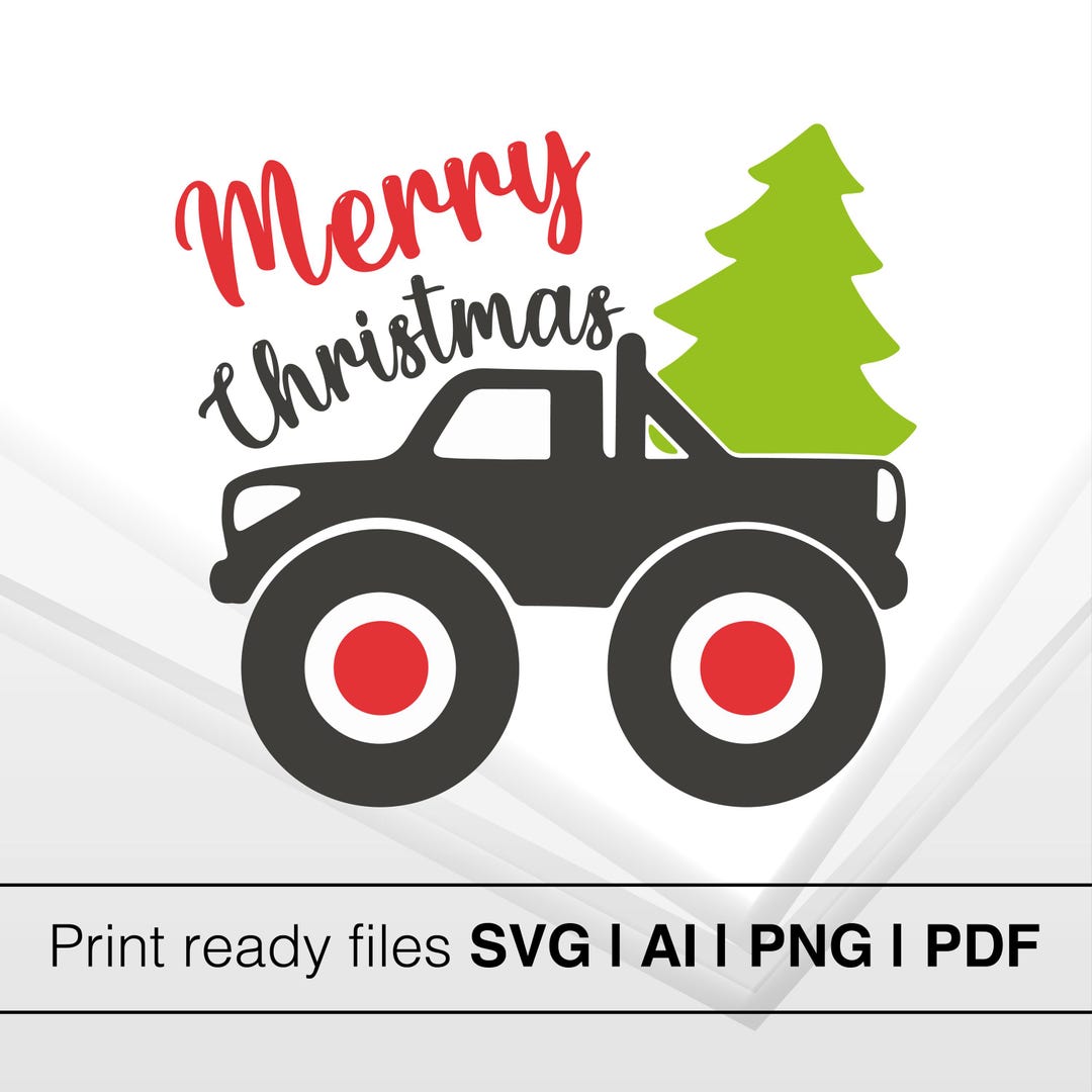 Merry Christmas Truck SVG PNG | Digital Download | Christmas Tree Truck ...