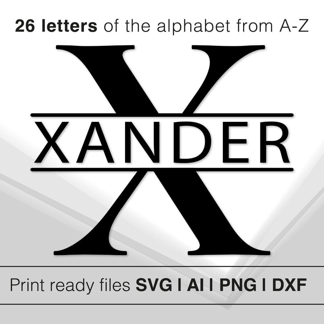 Monogram Alphabet Calligraphy SVG Set | Custom Letter Design | Elegant ...