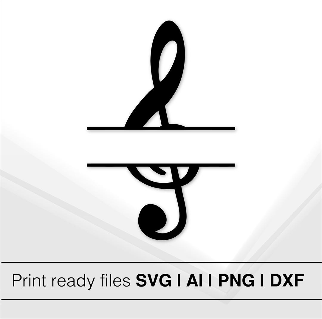 Treble Clef Design | Music SVG | Printable Cut File | Treble Clef ...