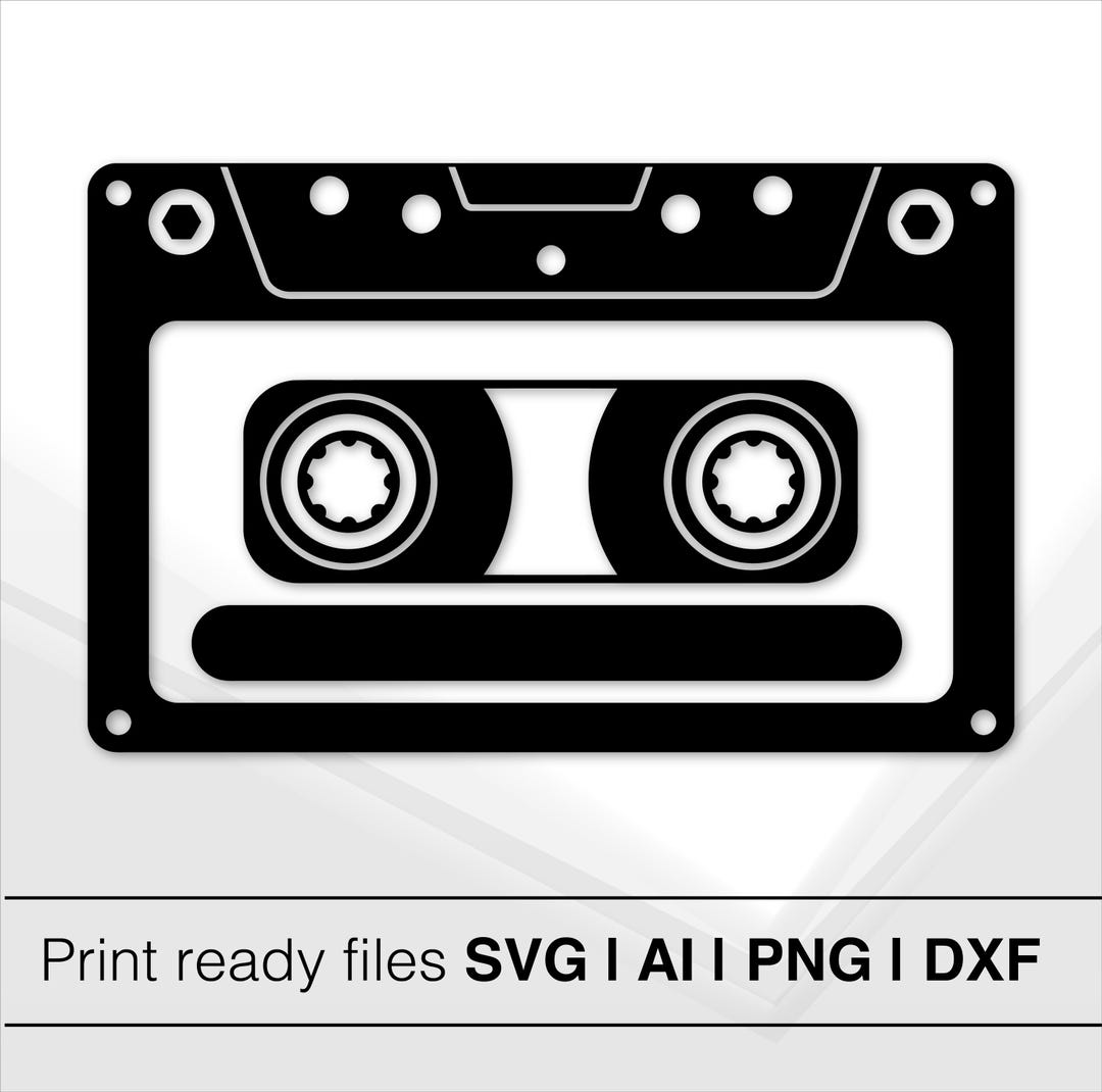 Retro Cassette Tape Design | Instant Download | Vintage Tape SVG ...