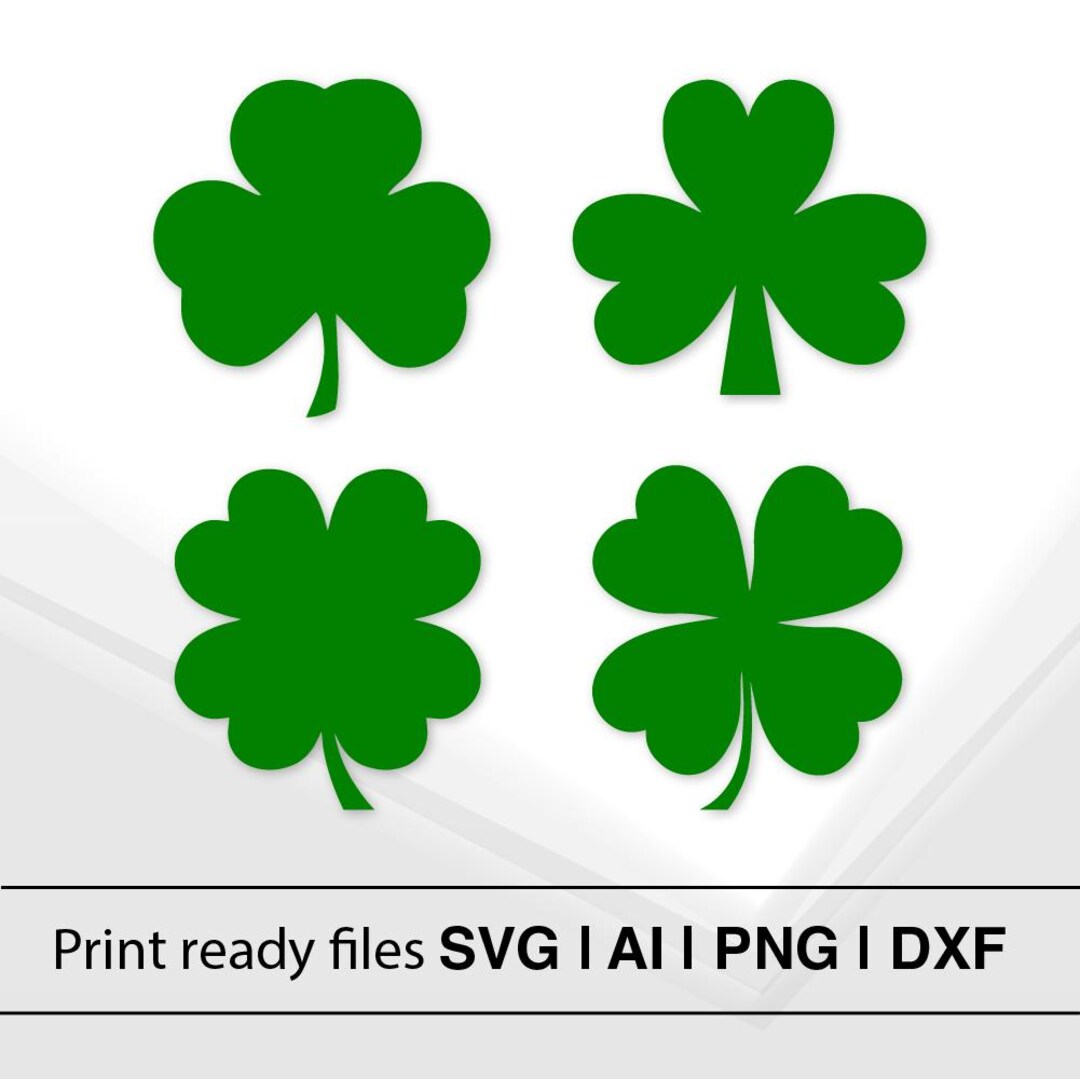 Shamrock Leaf Vector Art | Instant Download | Clover SVG | Lucky Charm ...