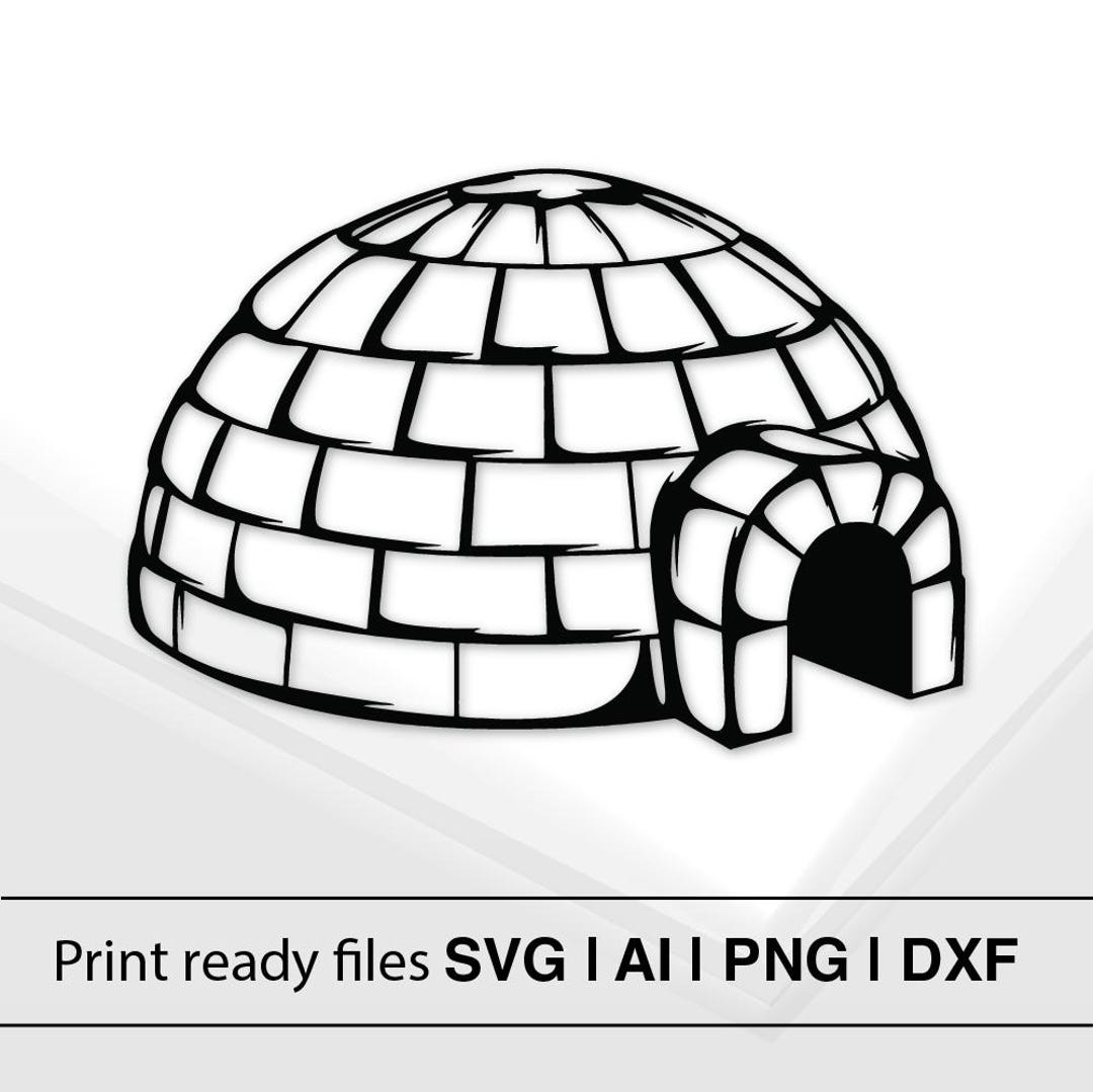 Igloo SVG | Arctic Igloo Art | Igloo Clipart | Igloo Cricut | Igloo Silhouette | Igloo Cut File ...
