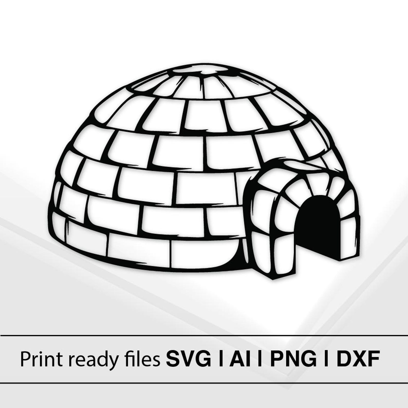 Igloo SVG | Arctic Igloo Art | Igloo Clipart | Igloo Cricut | Igloo Silhouette | Igloo Cut File ...