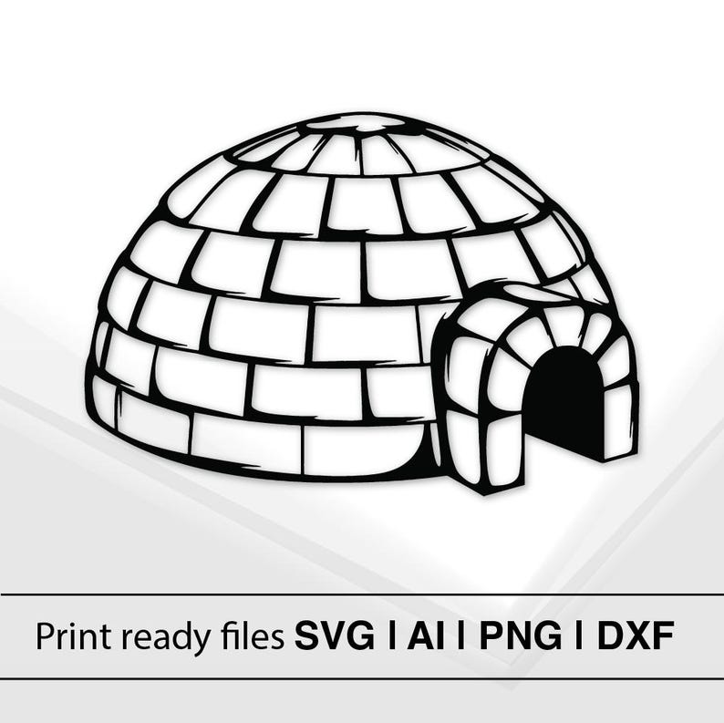 Igloo SVG | Arctic Igloo Art | Igloo Clipart | Igloo Cricut | Igloo ...