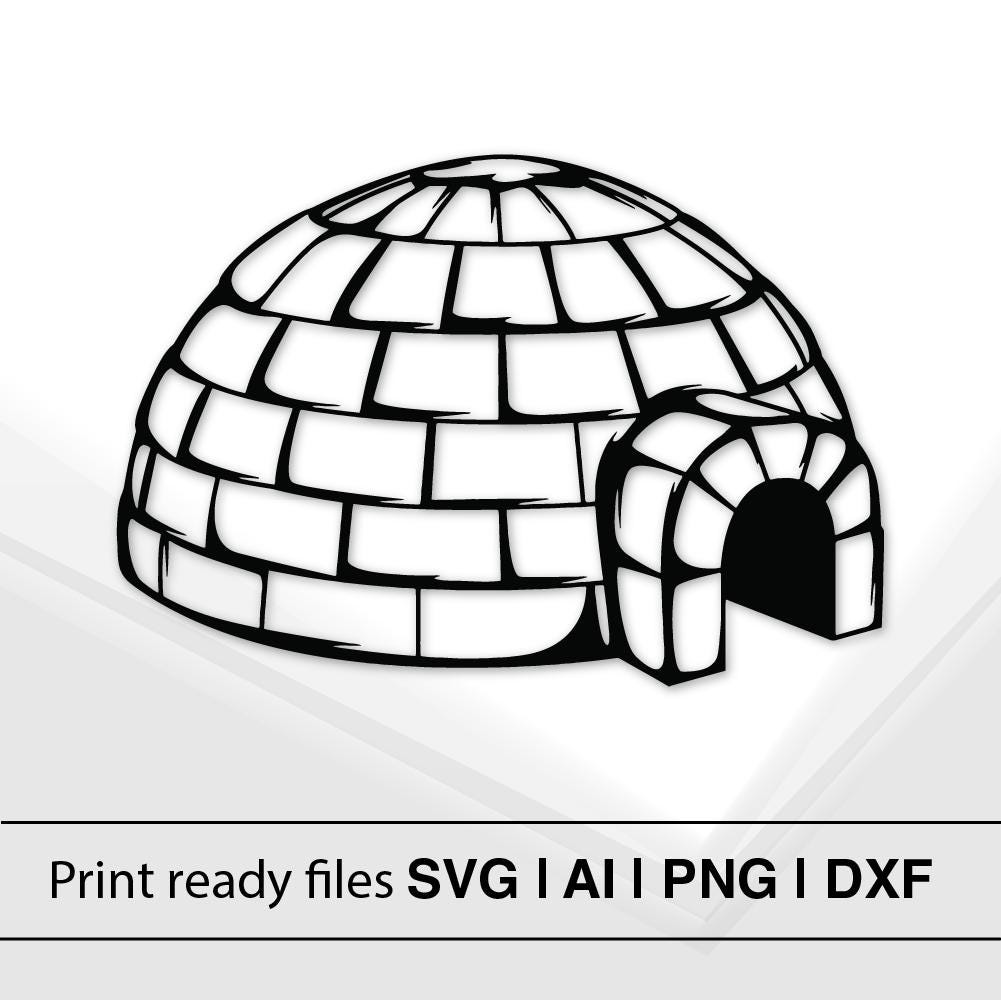 Igloo SVG | Arctic Igloo Art | Igloo Clipart | Igloo Cricut | Igloo ...