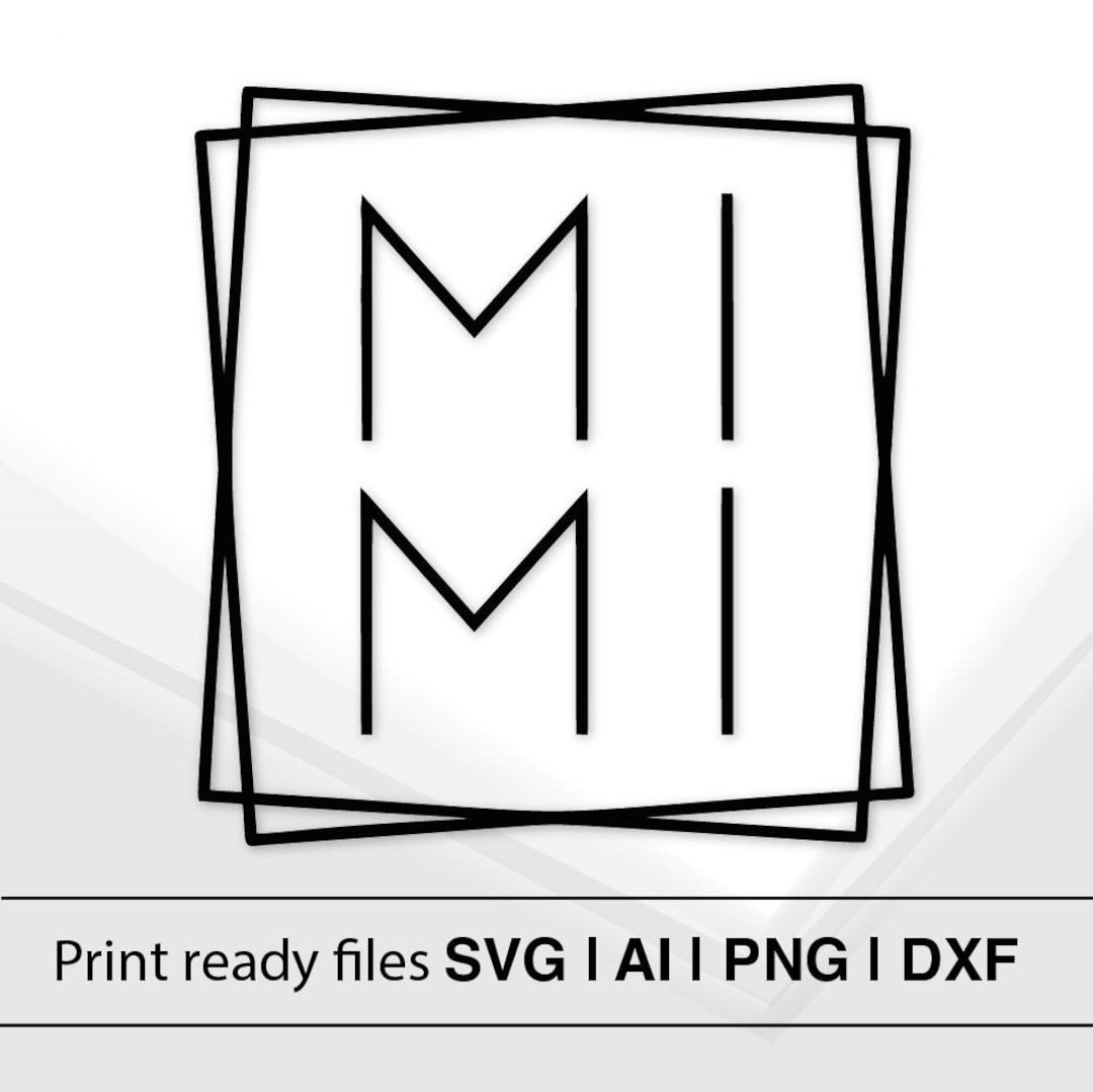 Mimi Design Svg | Minimalist Logo Design | Instant Download | Custom ...