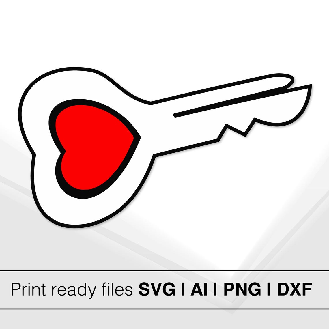 Heart Key Design | Valentine's Day SVG | Love Key Clipart | Instant ...