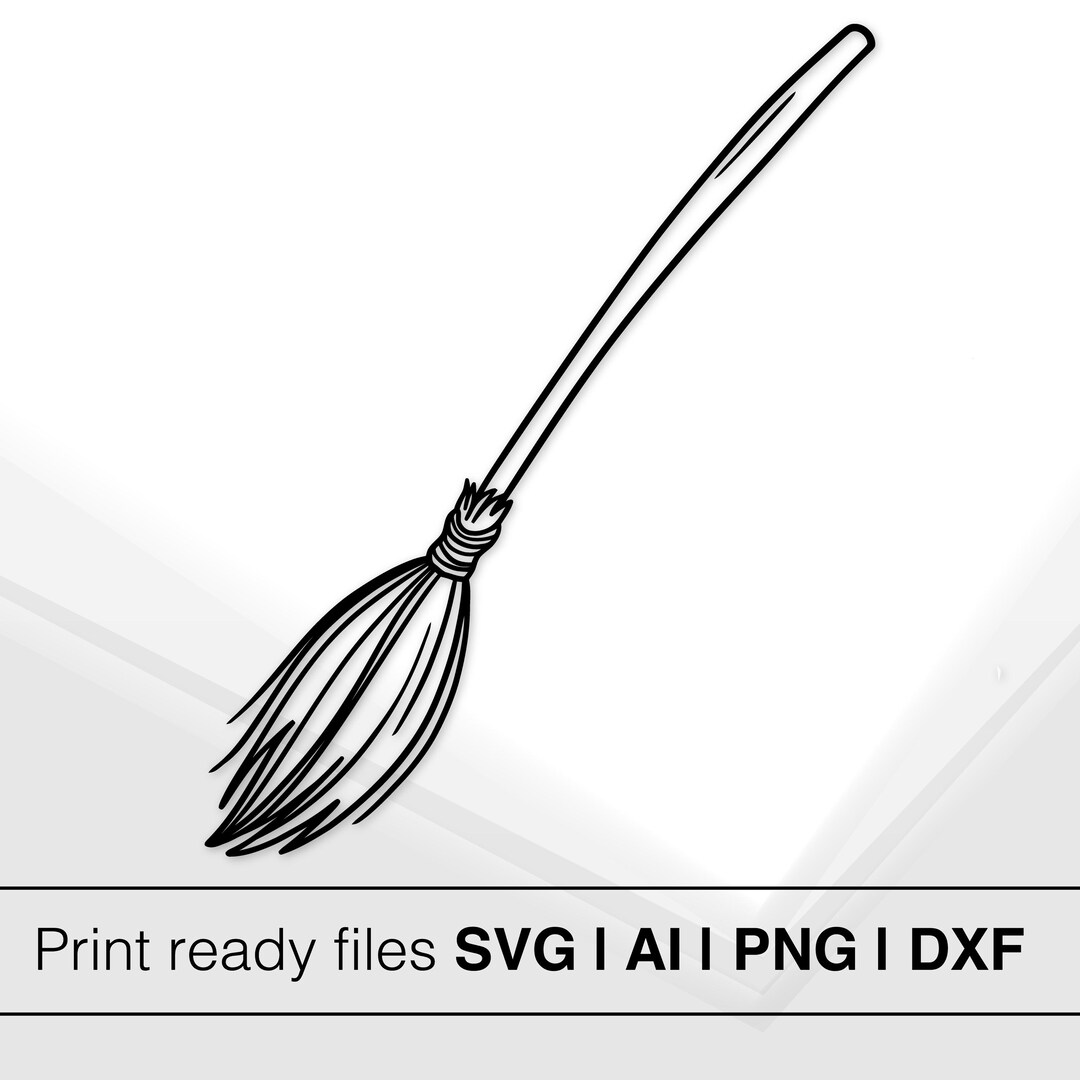 Minimalist Broom Illustration | Instant Download | DIY Engraving ...