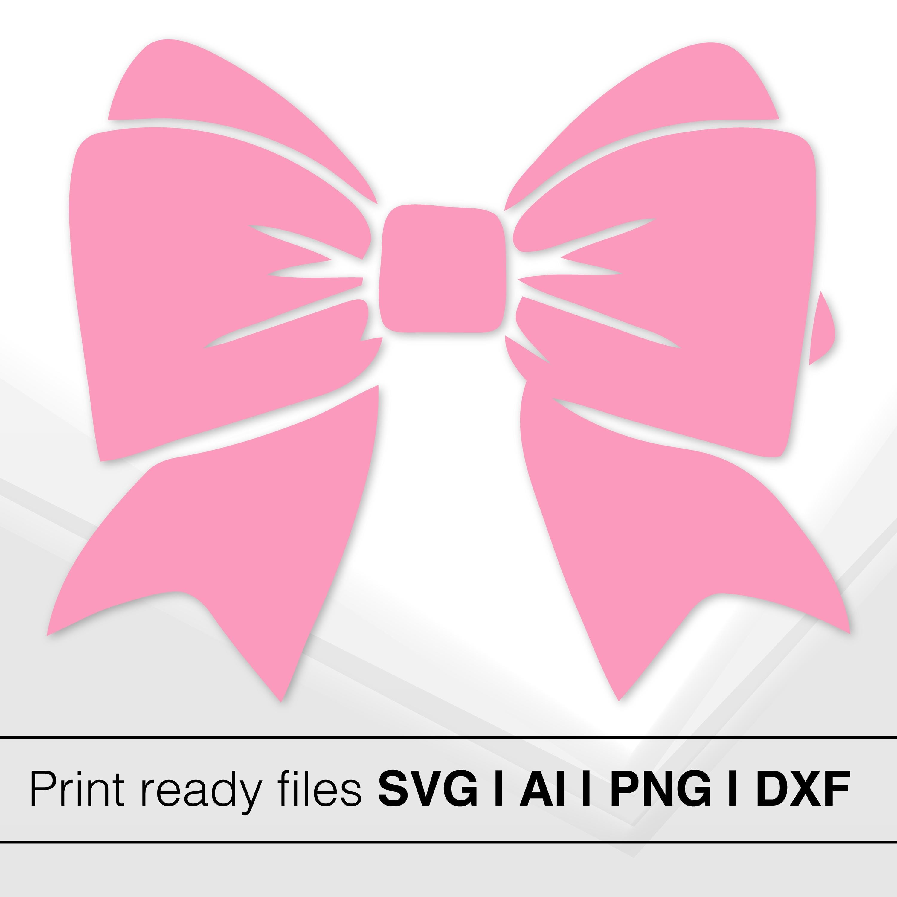 Pink Bow SVG | Instant Download | Cute Bow Clipart | Ribbon Bow PNG ...