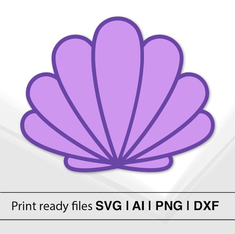 Purple Seashell SVG | Instant Download | Sea Graphics | DIY Project ...