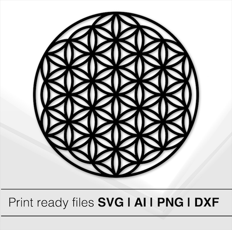 Flower of Life Geometric Pattern | Mandala Design | Laser Cut SVG ...