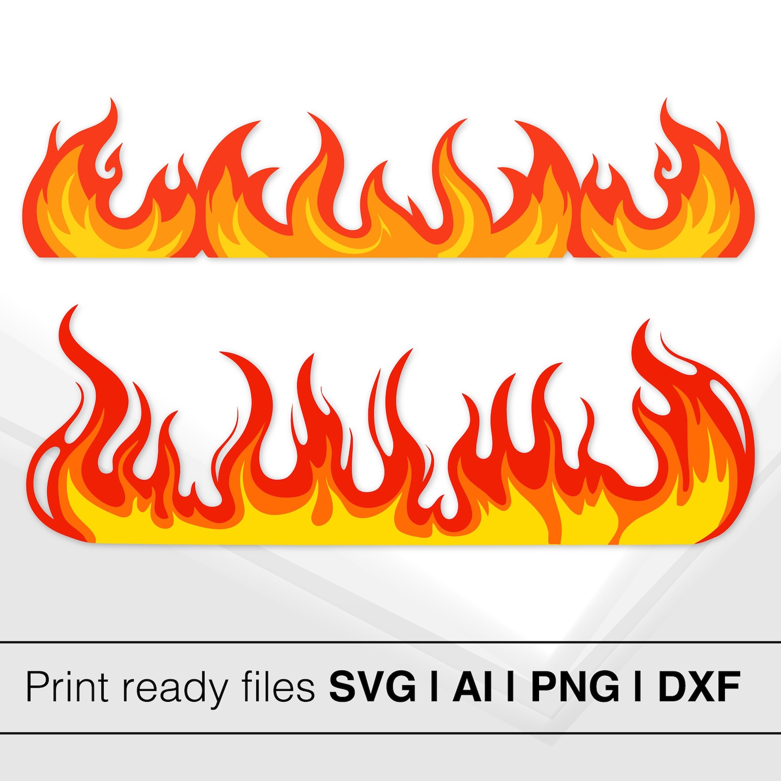 Fire SVG Bundle | Line of Flames Svg | Fire Silhouette Flames Clipart ...