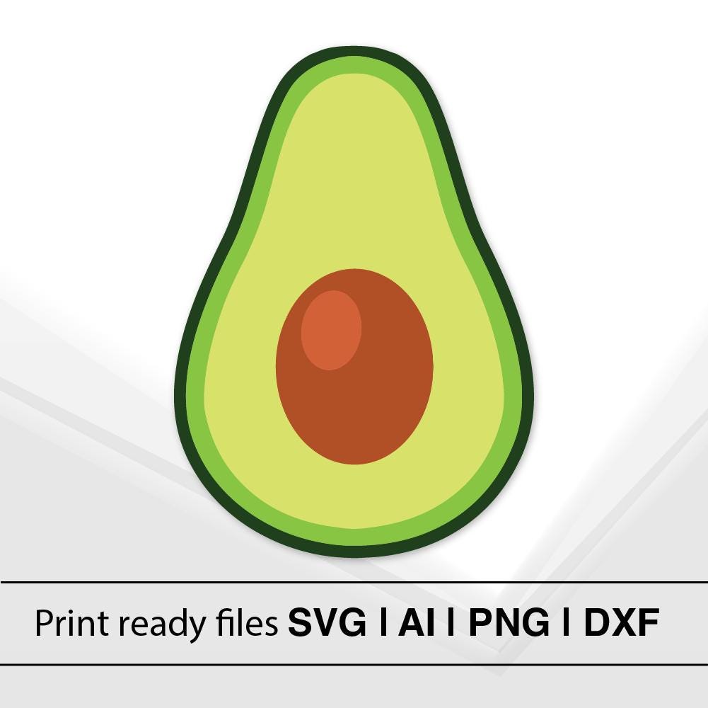 Avocado SVG | Instant Download | Avocado Cut File for Cricut | Cute ...