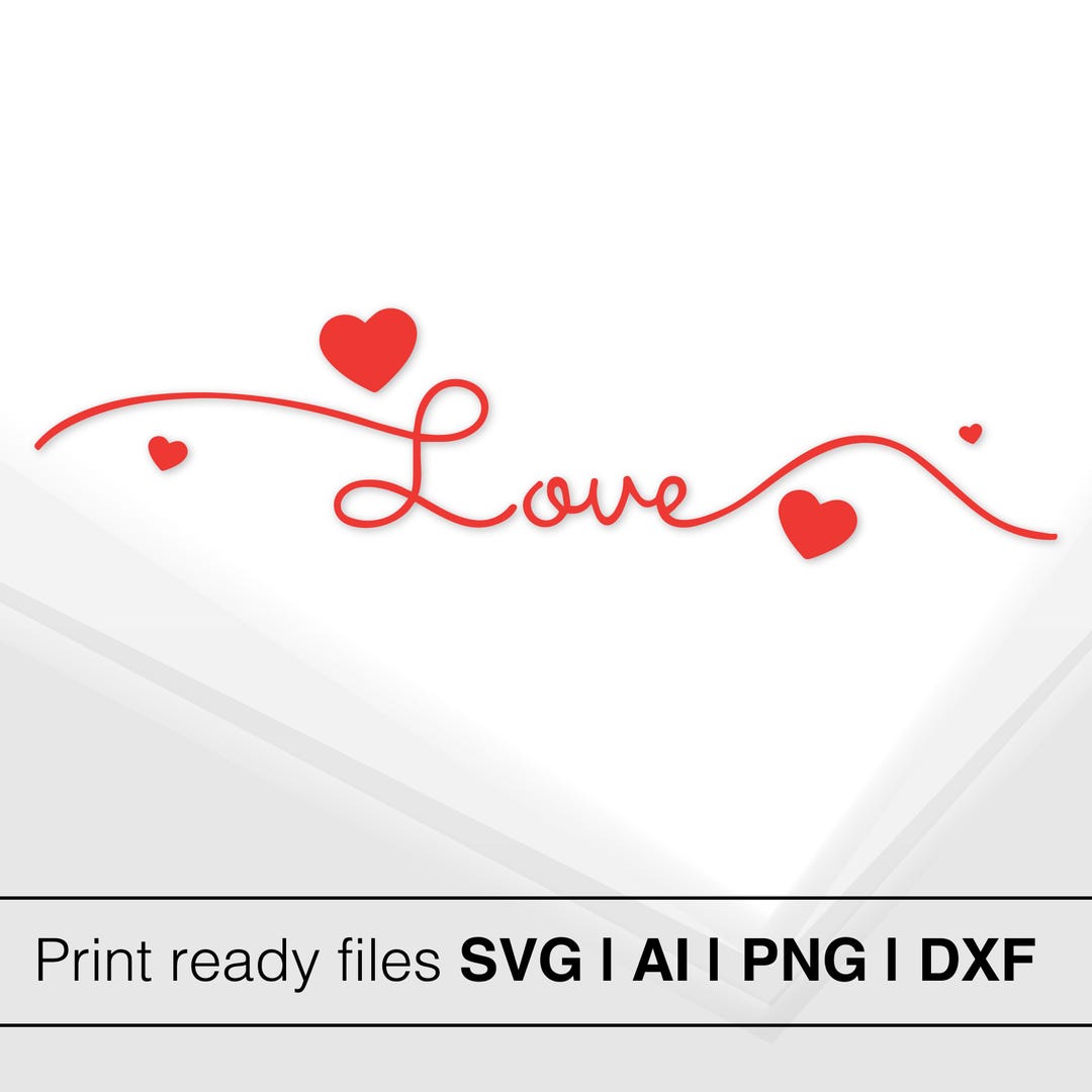 Love SVG | Romantic Design | Heart Clipart | Valentine's Day | Wedding ...