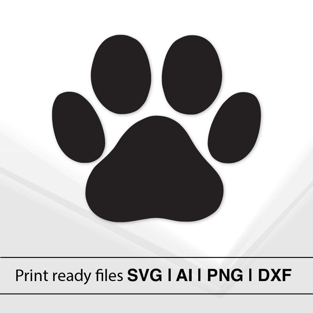 Dog Paw SVG | Animal Paw Print Cut File | Instant Download | Dog Paw ...