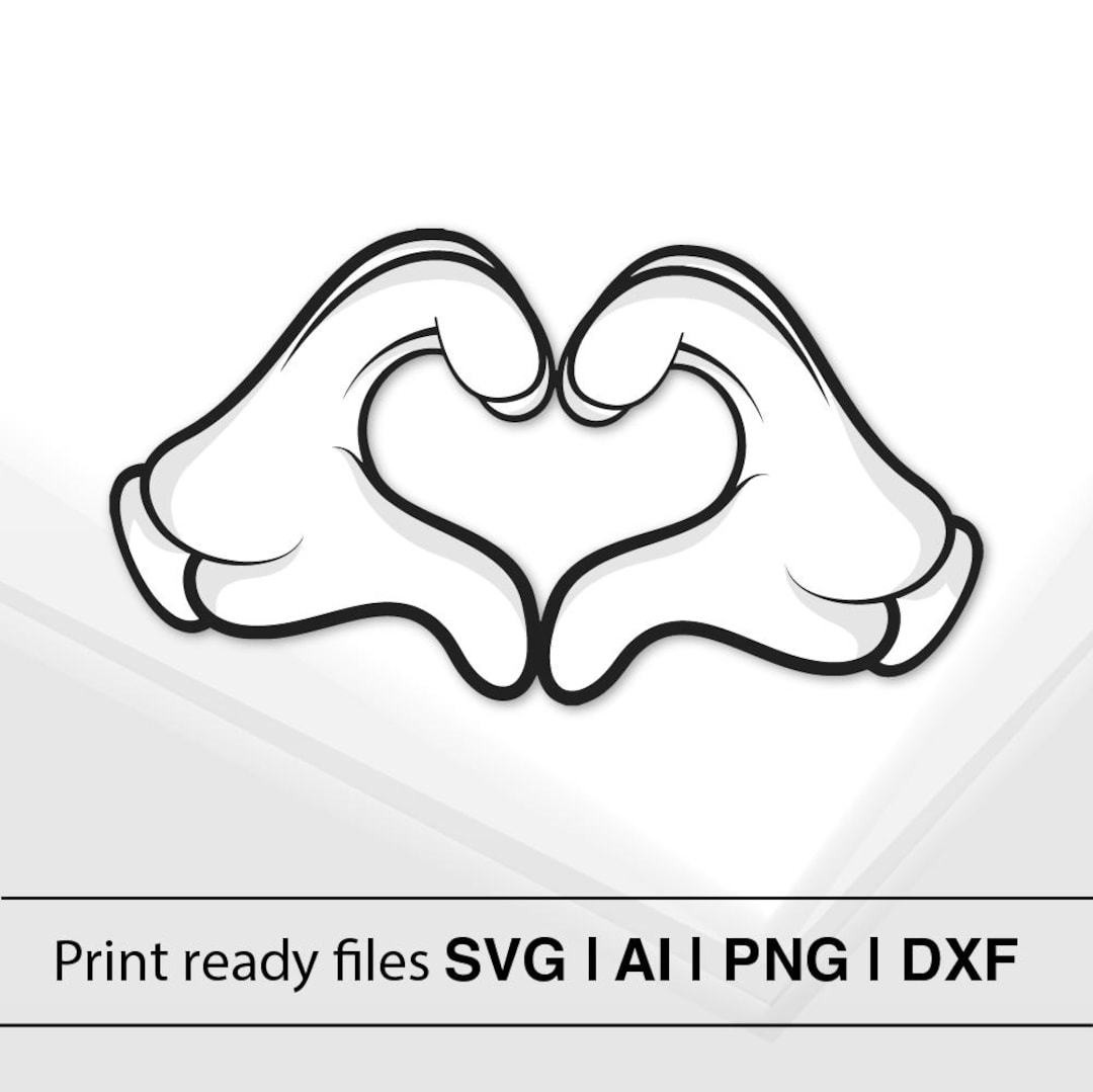 Heart Hands Clipart | Cartoon Hand Design | Love Symbol SVG | Instant ...