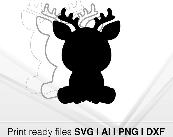 Reindeer Svg, Christmas Reindeer Svg, Running Deer Svg File, Deer Cut ...