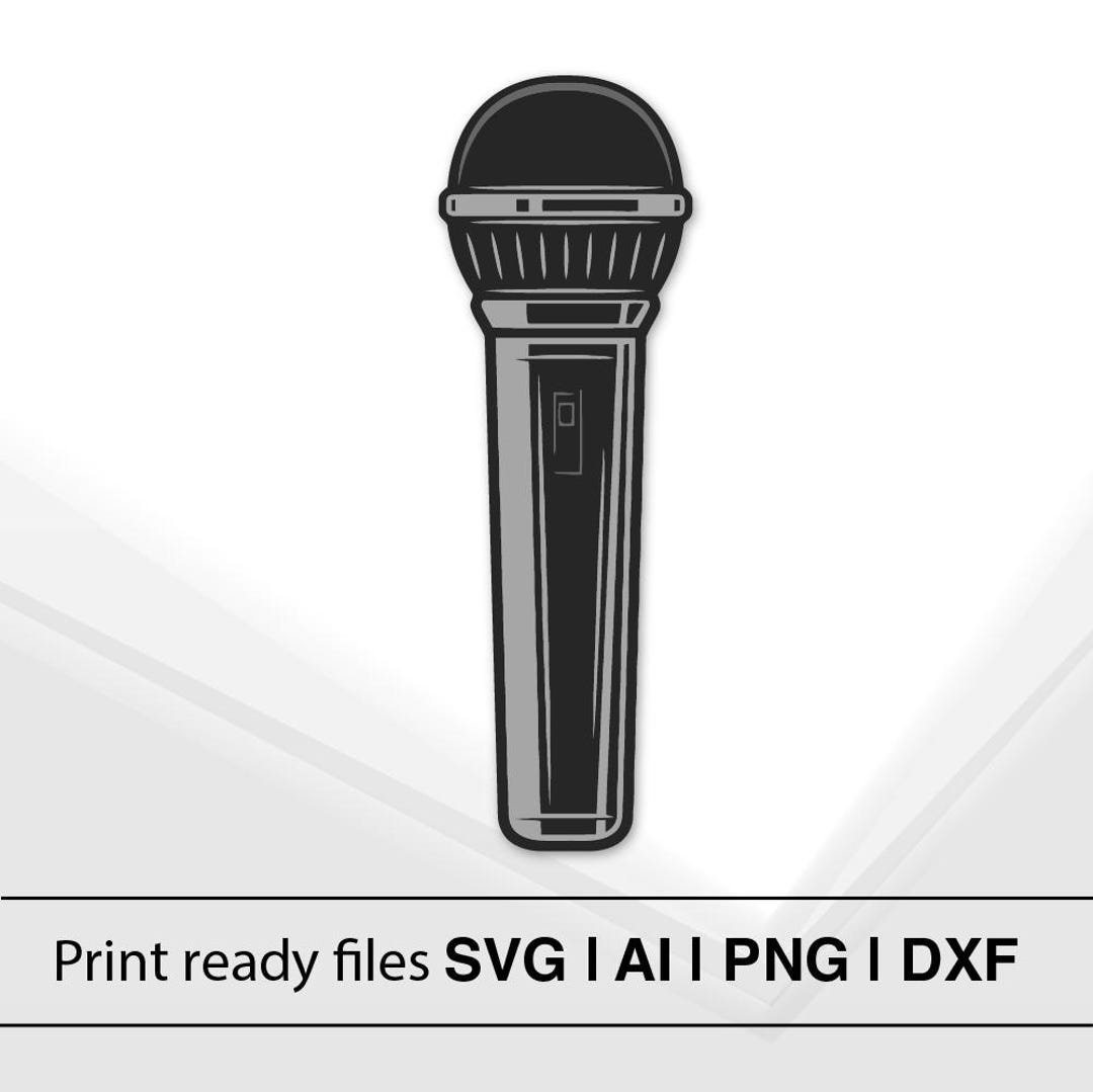 Microphone Vector Illustration | Instant Download | Music SVG ...