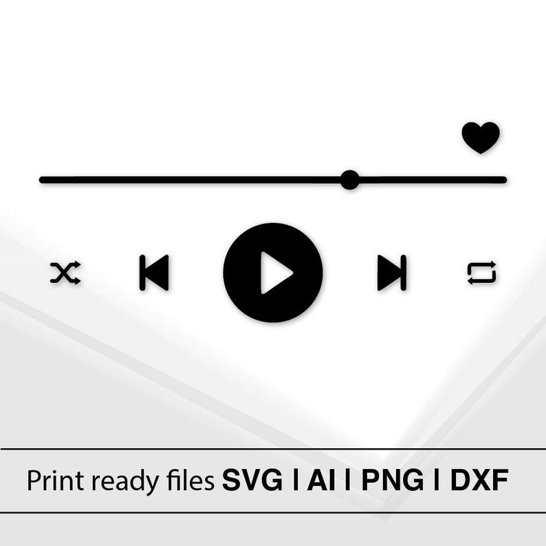 Music Player Icons Set | Instant Download | Media Control Buttons | SVG ...