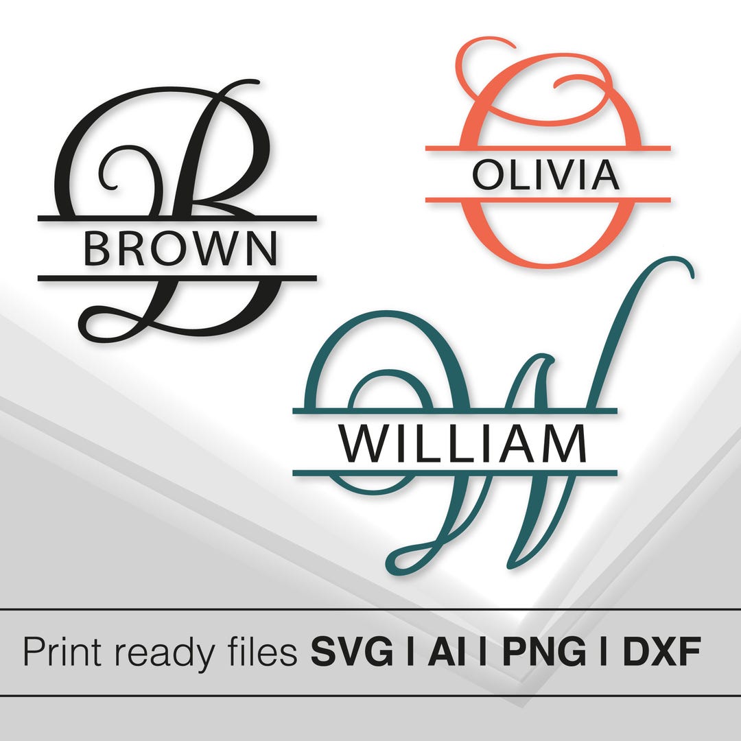 Monogram Alphabet SVG | Split Letter SVG Bundle | Floral Wreath Monogram Alphabet | Laurel ...