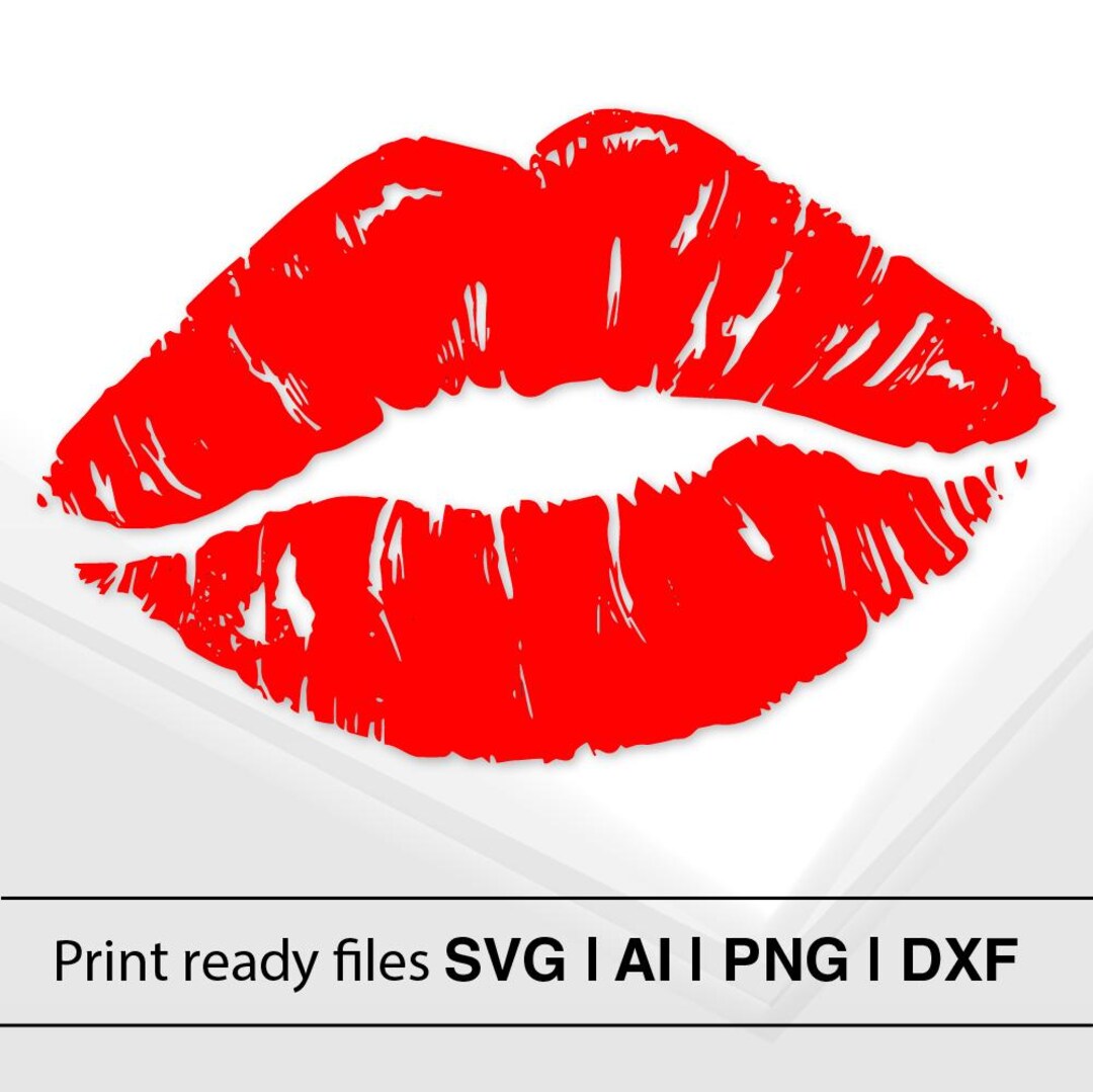 Red Lips SVG | Instant Download | Romantic Lip Art Design for Cricut ...