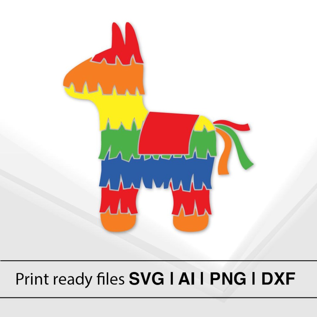 Bright Pinata Design | Instant Download | Multicolor Pinata SVG ...