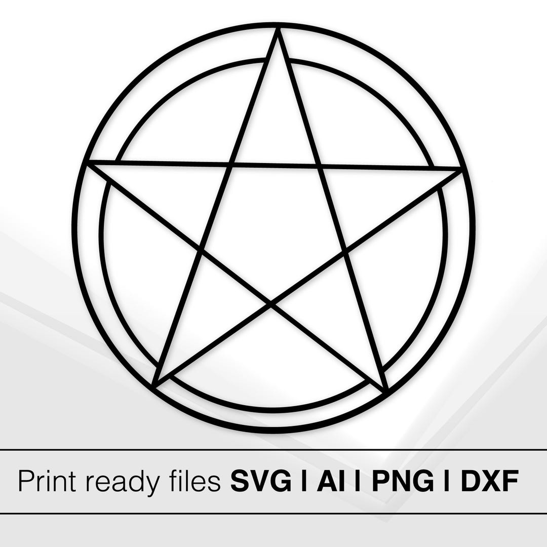 Pentagram SVG Cut File | Witchy Star Clipart | Pagan Instant Download ...