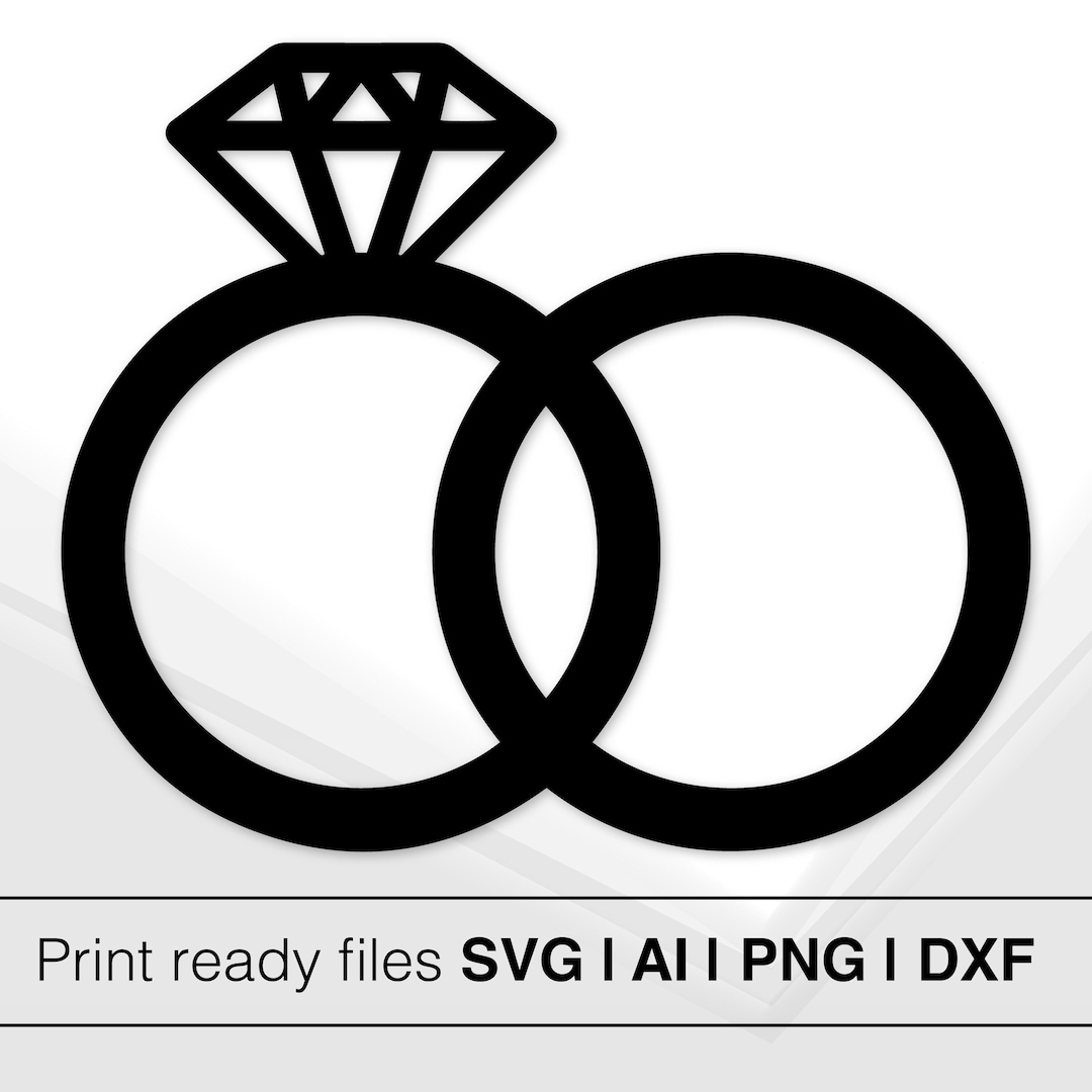 Intertwined Wedding Rings With Gemstone | Instant Download | Wedding ...