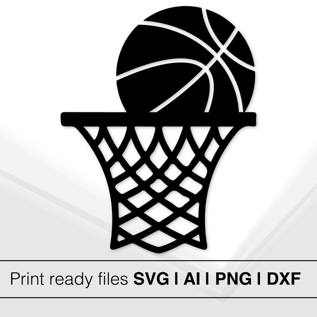 Basketball Hoop SVG | Basketball Cut File | Instant Download | Sports ...