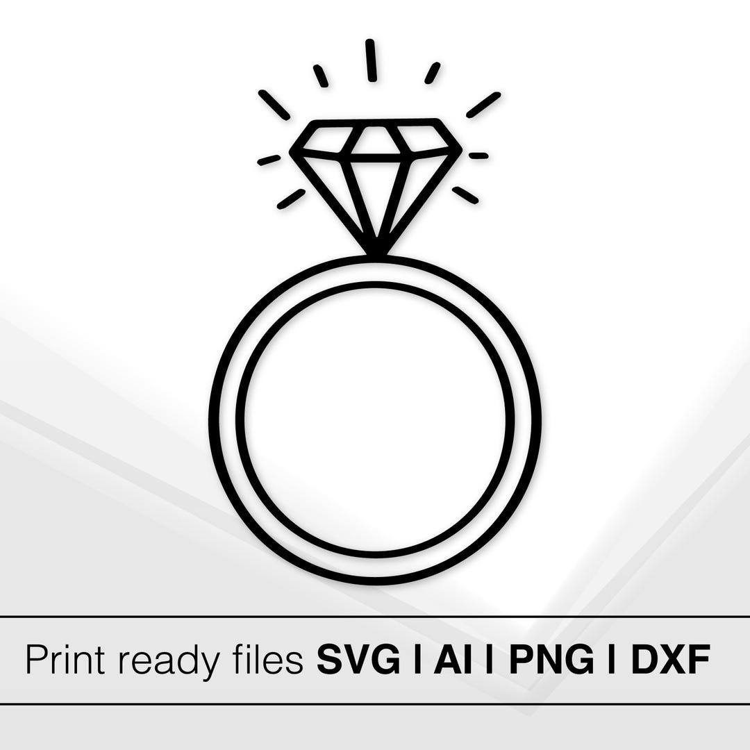 Minimalist Wedding Ring Design | Instant Download | Diamond ...